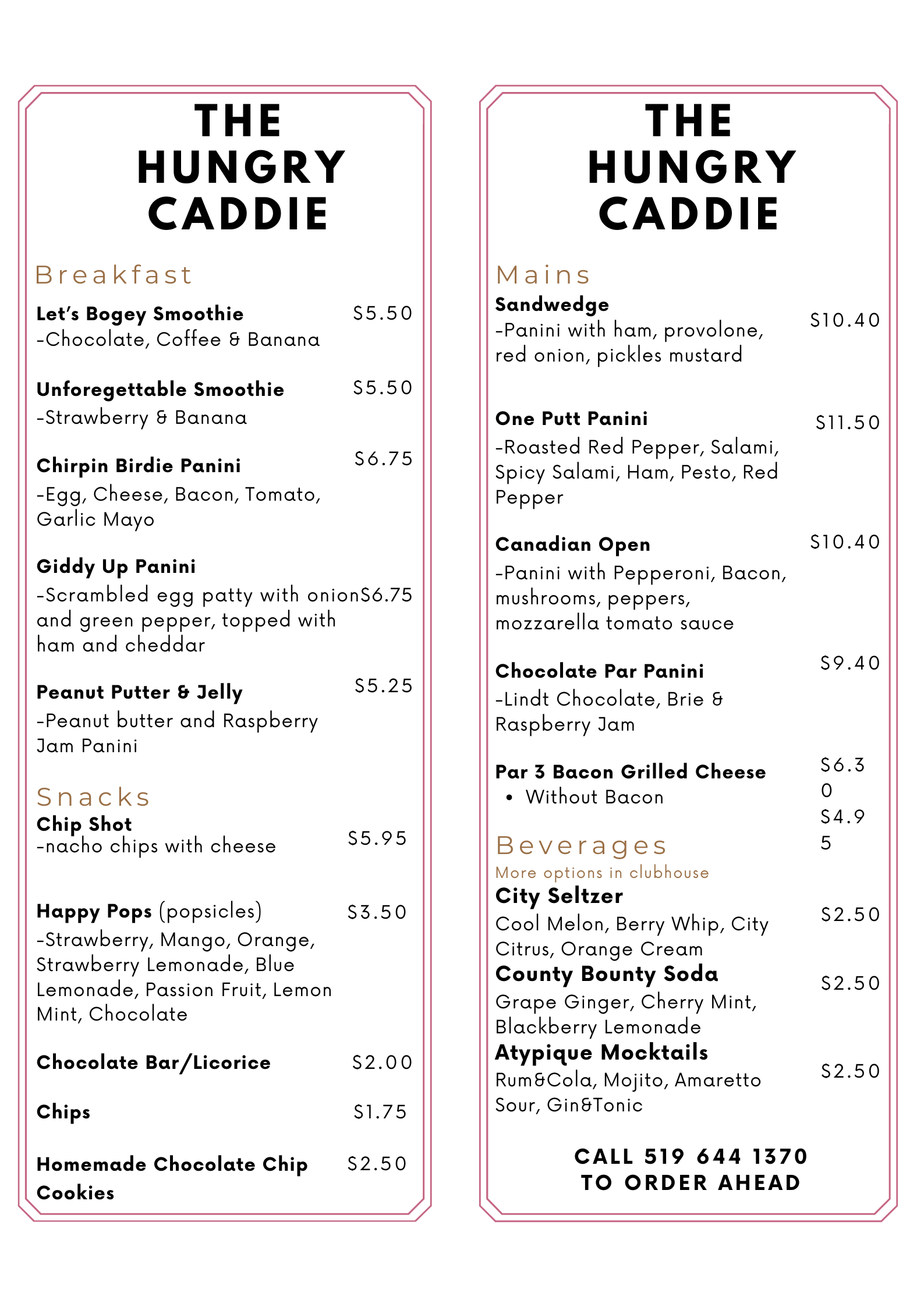 The Hungry Caddie - Belmont Golf Club